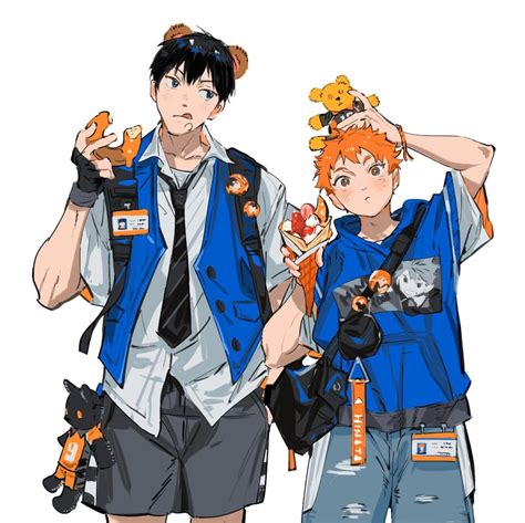 Hinata Shouyou And Kageyama Tobio Haikyuu Drawn By Atie1225 Danbooru