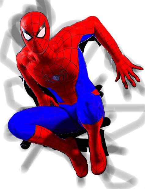 Spider Man Red And Blue By Tsaphnat On Deviantart