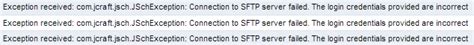connection to sftp server failed the login crede sap community