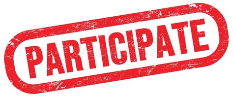 Participate Text Written On Red Stamp Sign Stock Illustration