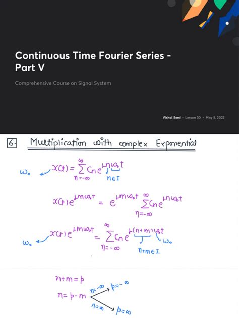 26continuous Time Fourier Series Part V Pdf