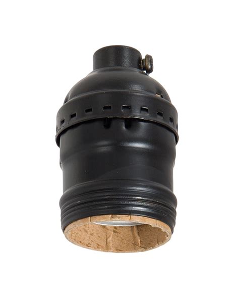 Satin Black Finish Brass E 26 Short Keyless Lamp Socket Uno Threads 48290bk Antique Lamp