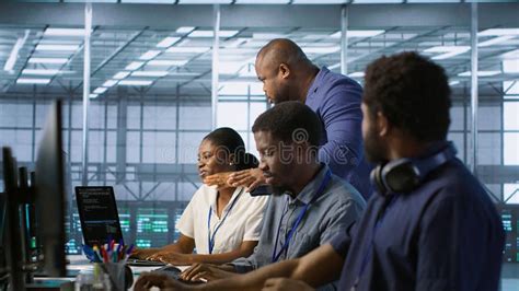 Data Center Team Leader Supervising Engineers Implementing Ai Stock