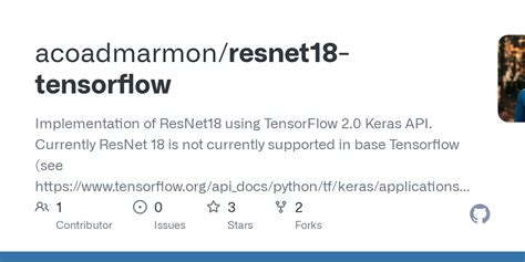 github acoadmarmon resnet18 tensorflow implementation of resnet18