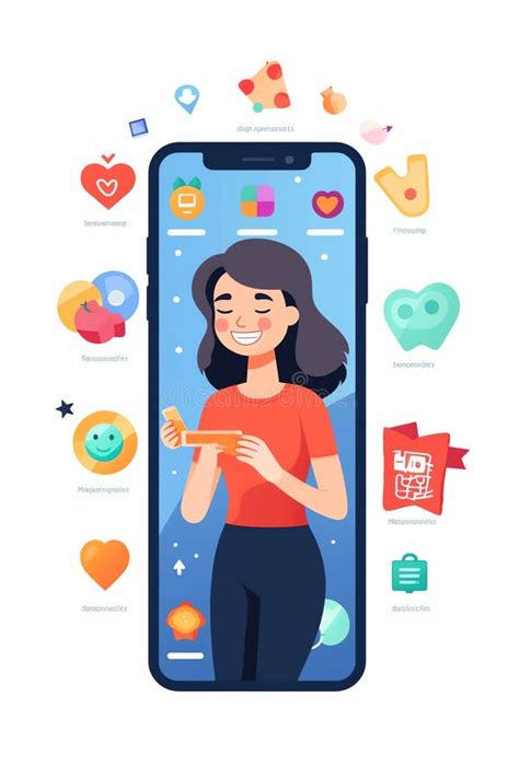 Generative Ai Diet Disruption Mobile App Stock Illustration Illustration Of Person Health