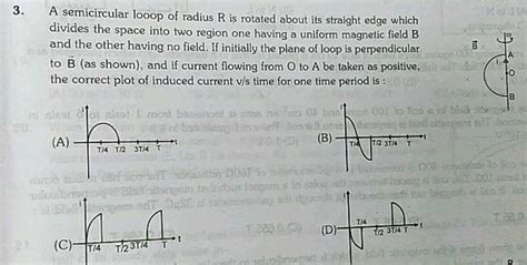 3 A Semicircular Looop Of Radius R Is Rotated About Its Straight Edge