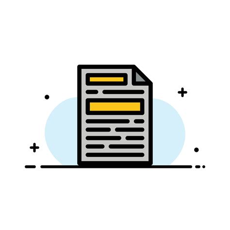 file document design business flat line filled icon vector banner template 13523840 vector art