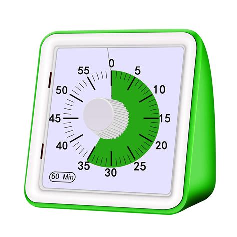 60 Minutes Analog Visual Timer Silent Countdown Vicedeal