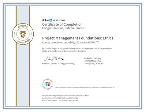 batchu hareesh on linkedin certificate of completion