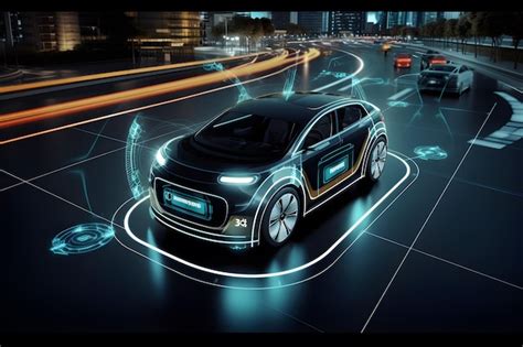Premium Photo Connected Car Autonomous Vehicle Autonomous Car Vehicletovehicle V2v Communication