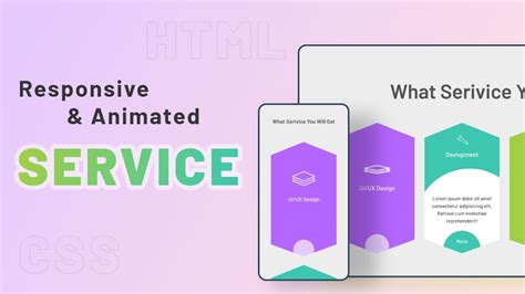 Responsive And Animated Service Section Using Html And Css Youtube