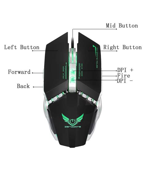 Mechanical Macros Define Gaming Mouse LED Light Design Mouse For Laptop