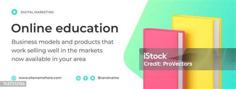 E 학습 원격 교육 온라인 코스 웹 프로모션 소셜 미디어 배너 템플릿 3d 아이콘 벡터 0명에 대한 스톡 벡터 아트 및 기타