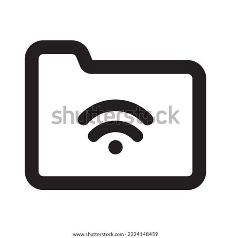 Folder Icon Outline Style Stock Vector Royalty Free Shutterstock