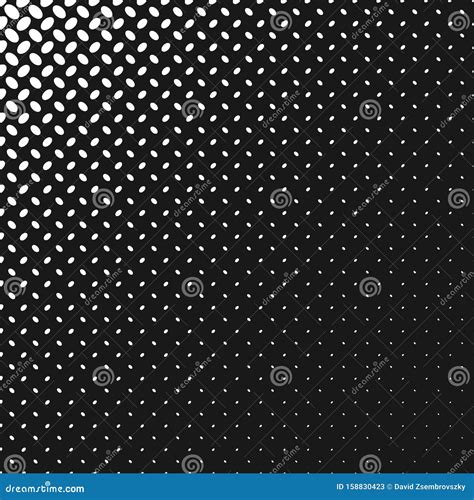 Monochrome Halftone Diagonal Ellipse Pattern Background Abstract Vector Design Stock Vector