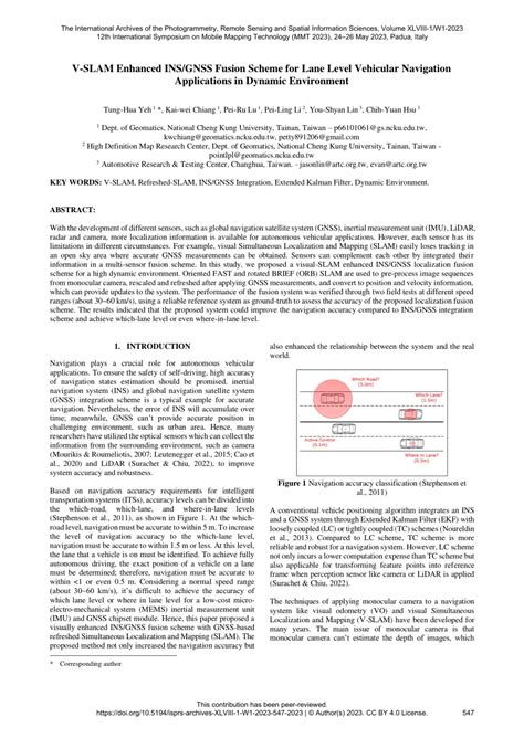 pdf v slam enhanced ins gnss fusion scheme for lane level vehicular