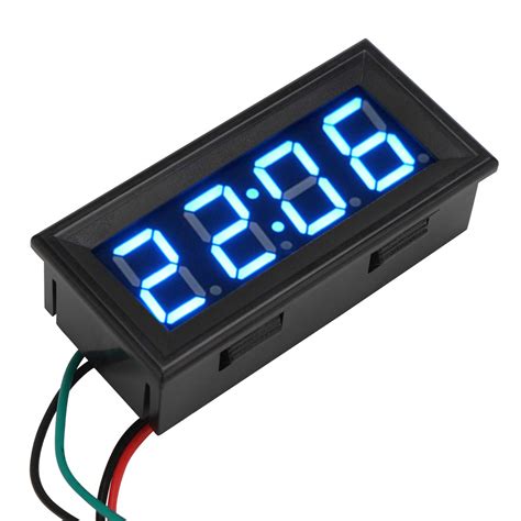 DROK Blue LED Volt Digital Display Car Time Clock Amazon In Industrial Scientific