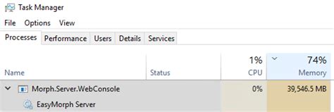 iterate does not release memory support easymorph community data preparation professionals