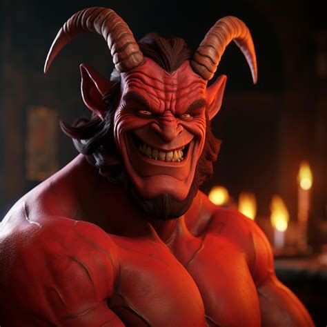 Premium Ai Image Cartoon Devil 3d