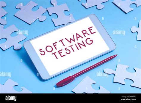 Hand Writing Sign Software Testing Word Written On Activity To Check