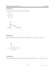 Signals And Systems Tutorial Sketching Signals And Expressing Course Hero