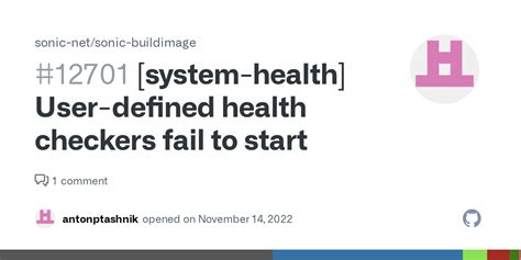 System Health User Defined Health Checkers Fail To Start · Issue