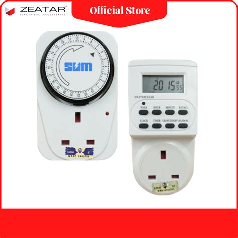 ZEATAR Analog 24 Hour Surge Timer Digital Weekly Programmer Timer