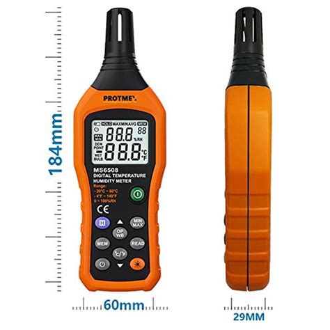 Protmex Pt6508 Temperature Humidity Meter Digital Thermometer Hygrome