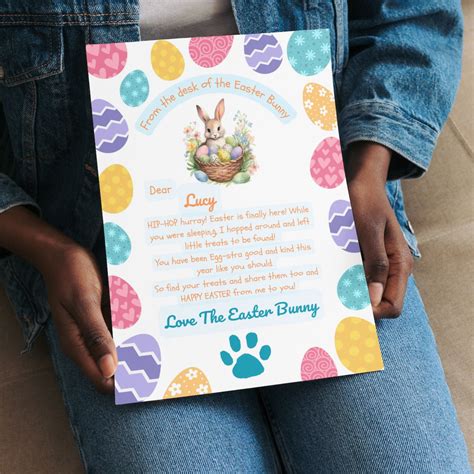 Editable Letter From The Easter Bunny Easter Bunny Letter Egg Hunt Letter Easter Printable
