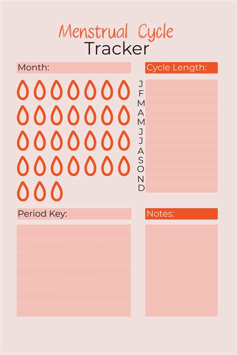 Menstrual Cycle Tracker Planner Vector Art At Vecteezy