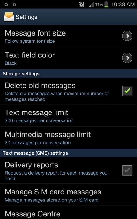 How To Set SMS Storage Limit Auto Delete Old SMS On Android Android Advices