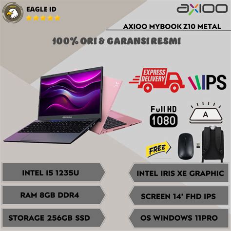 Jual Laptop Axioo Mybook Z Metal Intel I U Gb Gb Fhd Ips Windows Original Shopee