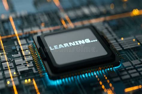 Artificial Intelligence Is Learning Through Deep Learning 3d Rendering Stock Illustration