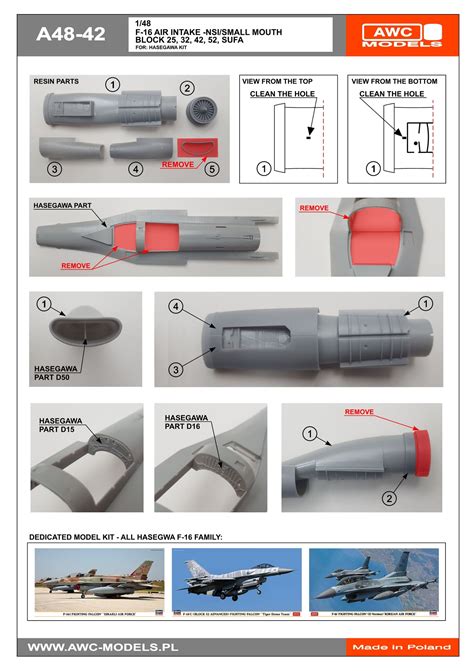 Genral Dynamics F 16 C D Block 25 32 42 52 Sufa Jet Intake Nsi For Hasegawa Kit Awc Model