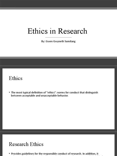Ethics In Research Pdf