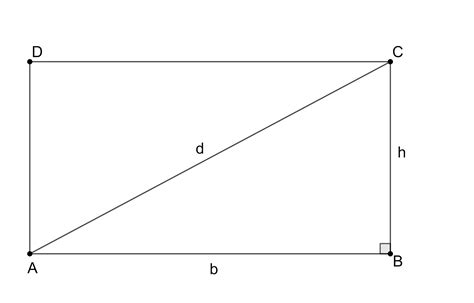 How Do You Find The Length Of The Diagonal Of A Rectangle In Terms Of Its Base B And Altitude H