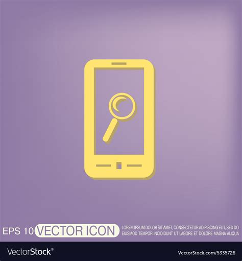 Smartphone Magnifying Glass Royalty Free Vector Image