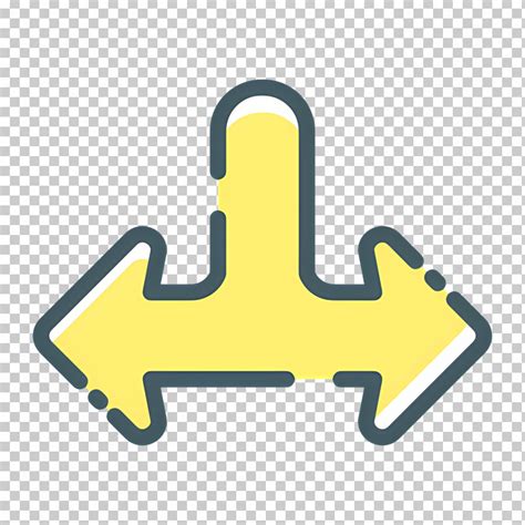 Two Direction Arrow Yellow Arrow For Navigation Png Clipart