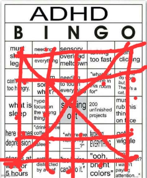 Adhd Bingo Imgflip