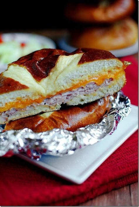 Pretzel Bun Sandwich Ideas Reuben Sliders With Pretzel Buns Llwj