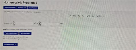 Solved Points Use Power Series To Solve The Chegg