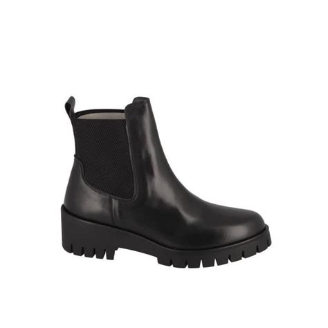 Boots Chelsea Semelle Crantée Noir Noir Cdiscount Chaussures