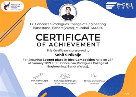 Hello Connections Glad To Share The Certificate Of Achievement For Securing Second Place In