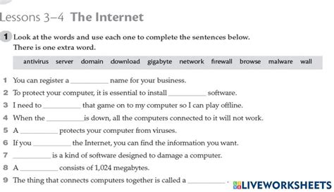 Computer Soft Ware Worksheet Live Worksheets