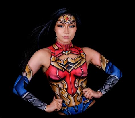Wonder Woman Humikane Shimada Cosplay Mcroft07 Bodypaint Makeup
