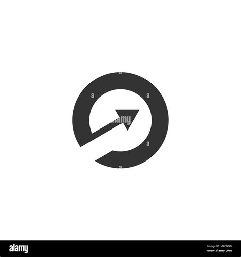 Circle Arrow Logo Design With Black Color Stock Vector Image And Art Alamy