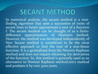 Secant Method PPTX