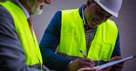 건설 현장에서 건축가 동료와 건물의 구조에 대해 논의하는 성숙한 엔지니어 문서에 쓰기 사진 Unsplash의 세르비아 이미지