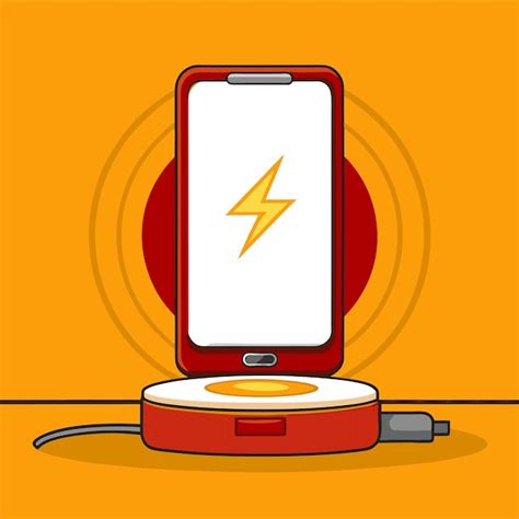 A Phone That Has A Lightning Bolt On It Premium Ai Generated Vector
