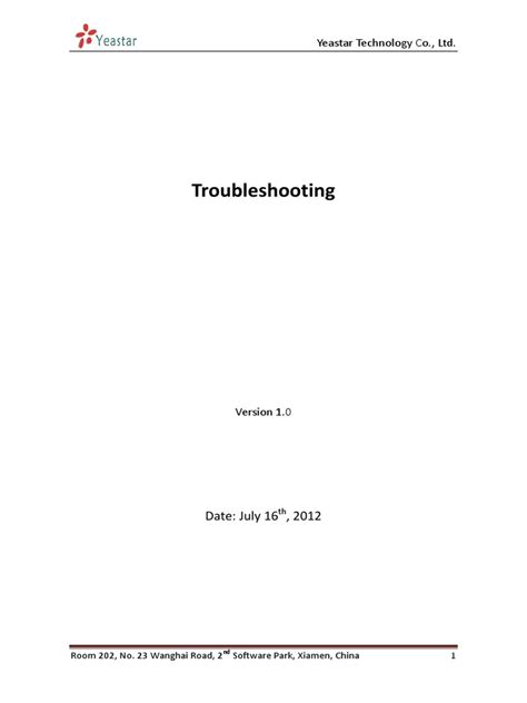 general troubleshooting guide pdf pdf session initiation protocol port computer networking